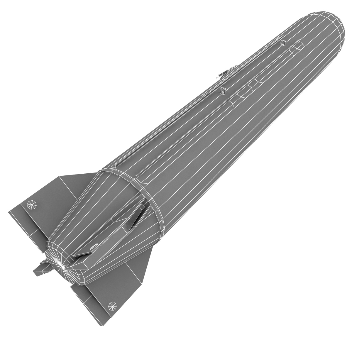 aircraft bomb cbu-59 apam 3d model