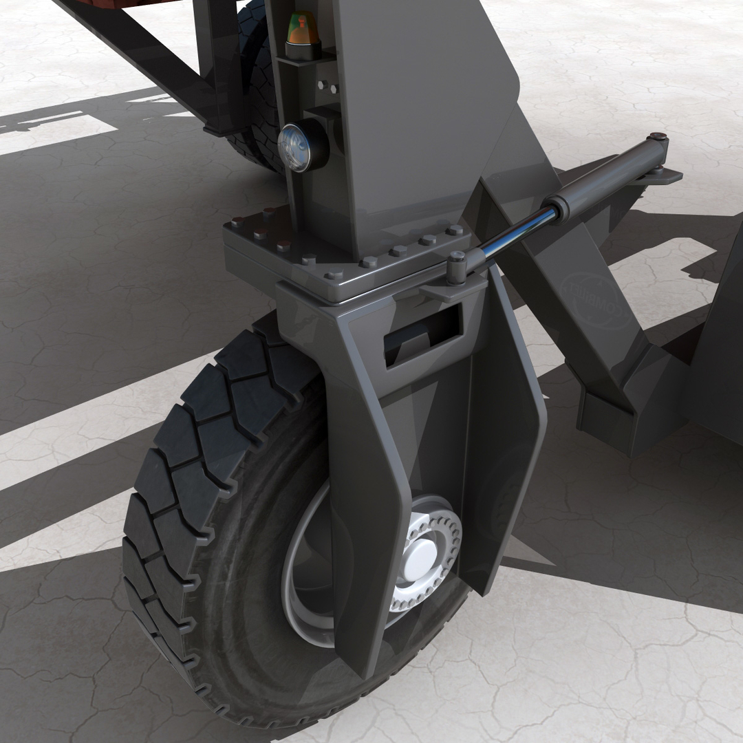 3dsmax straddle carrier 3 wheels