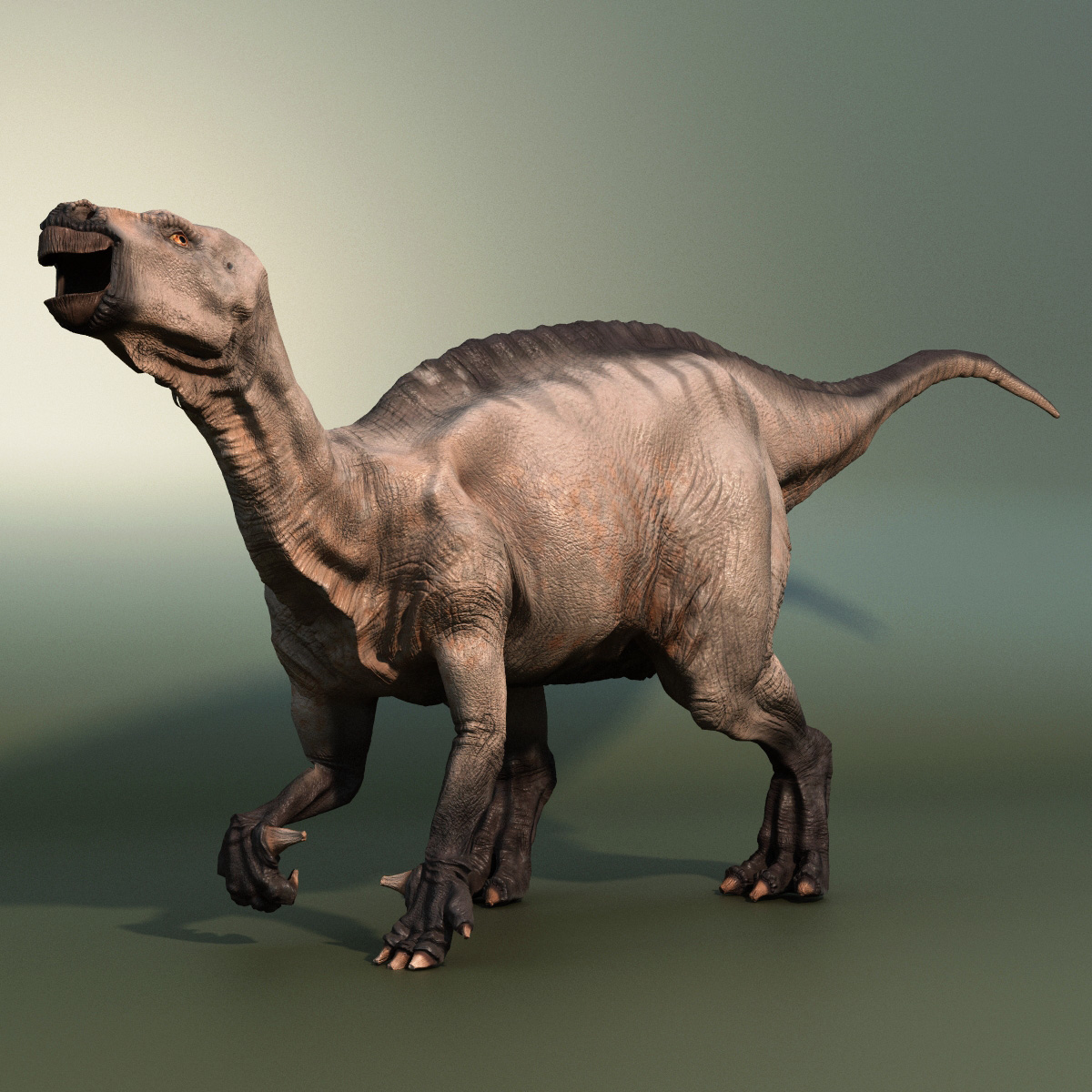 3d dinosaur iguanodon model