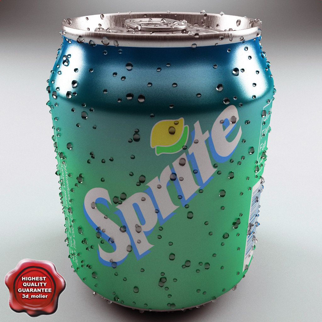 drink sprite 0 237l 3d model