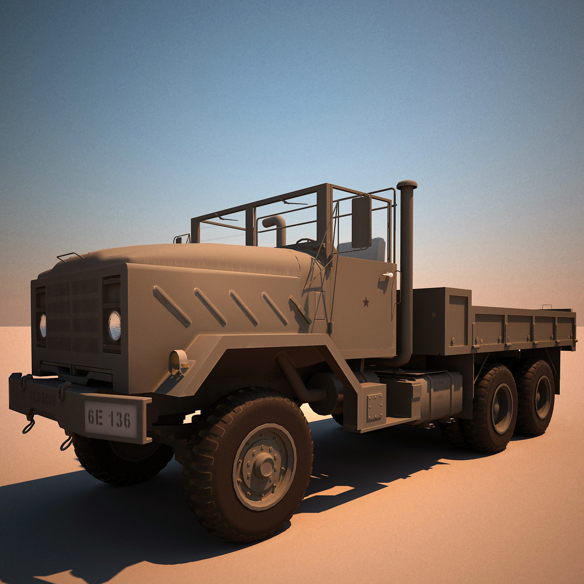 3d model m923 a1 cargo truck
