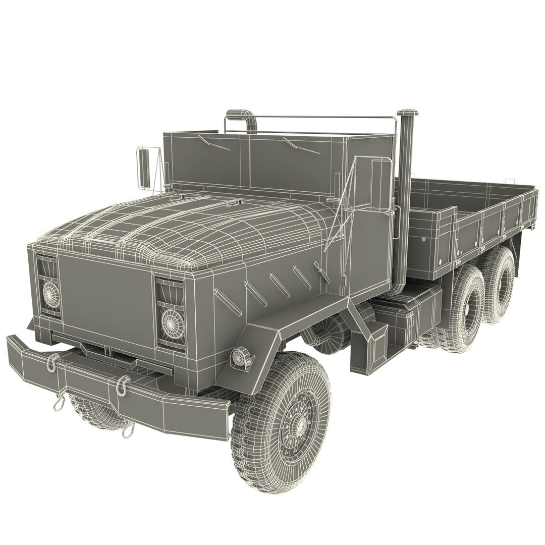 3d model m923 a1 cargo truck