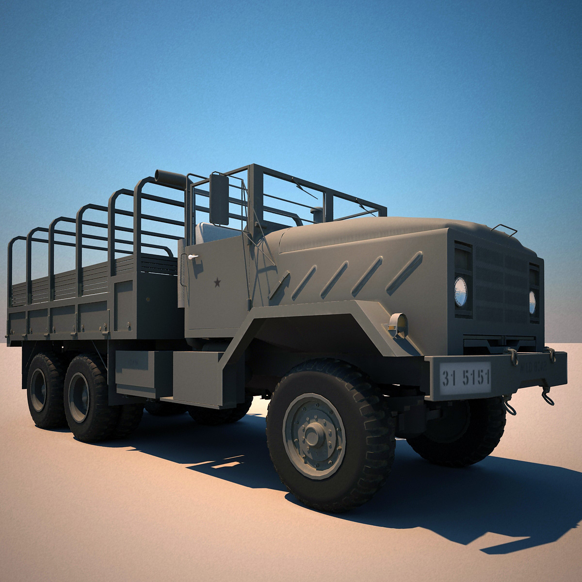 m923 a1 cargo truck 3d model