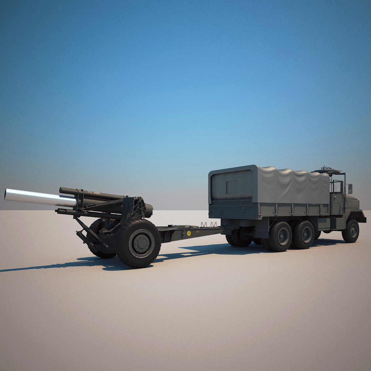 3d m939 truck m114a1 155