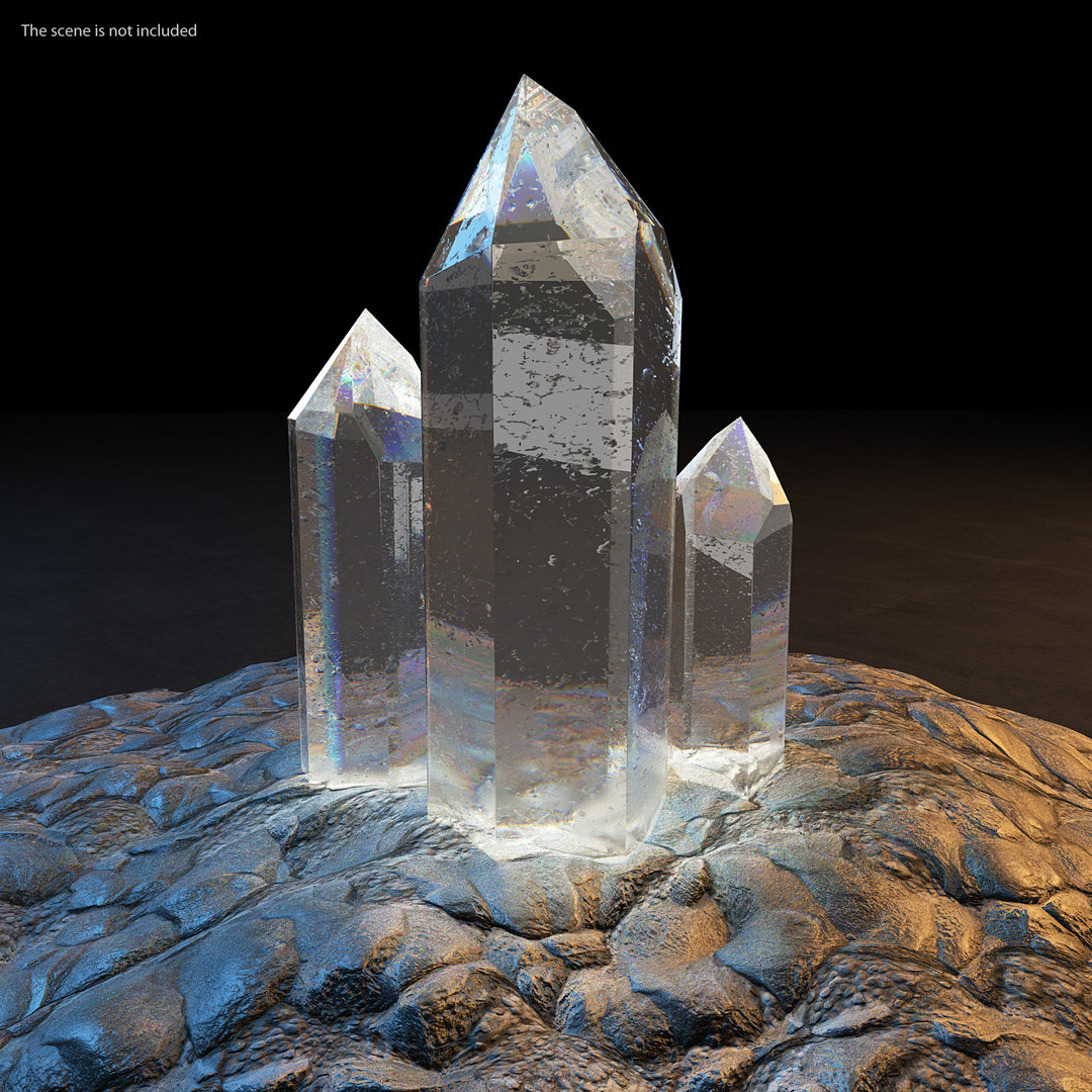 3D unpolished clear quartz crystal - TurboSquid 1456449