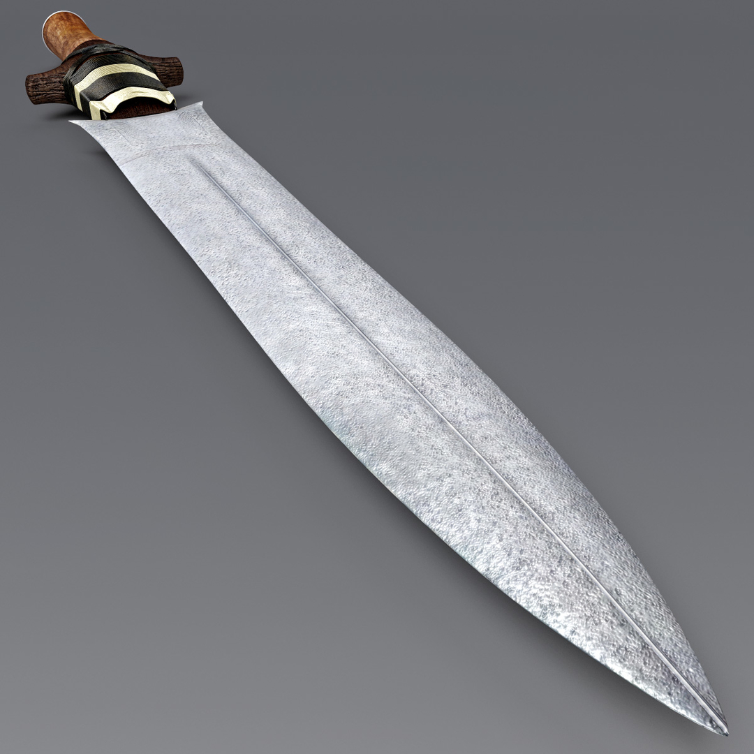 3d african swords model