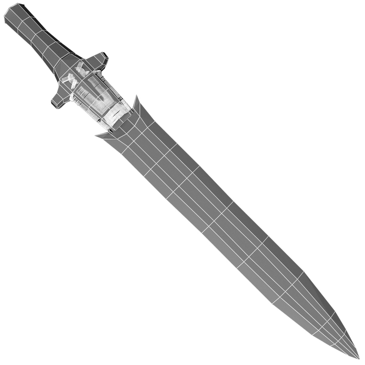 3d african swords model