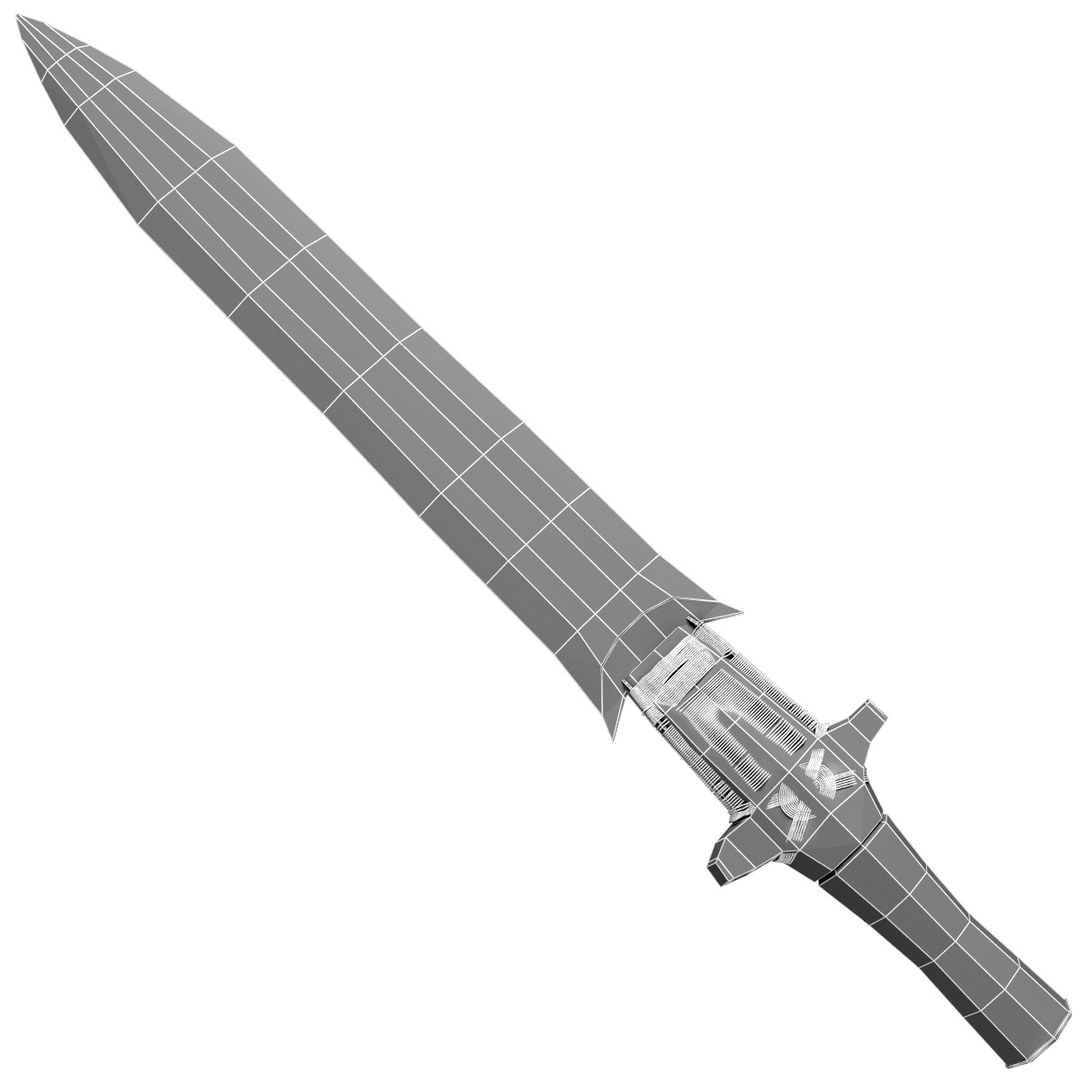 3d african swords model