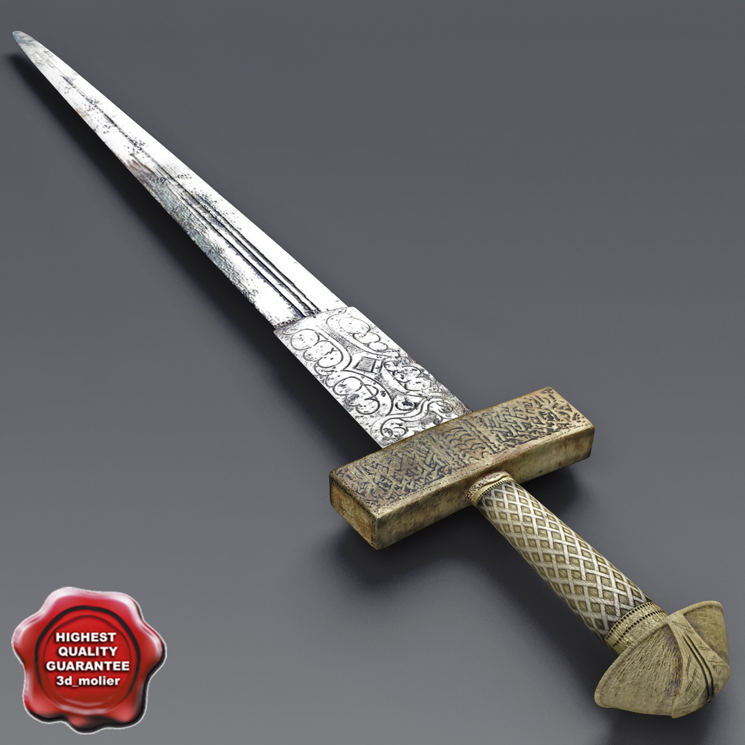 3d african swords model