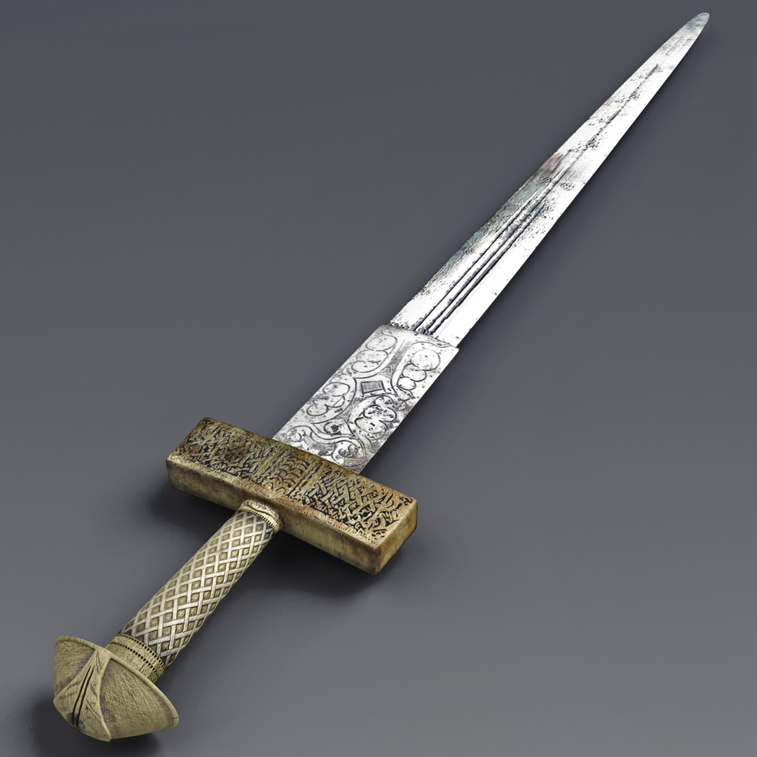 3d african swords model
