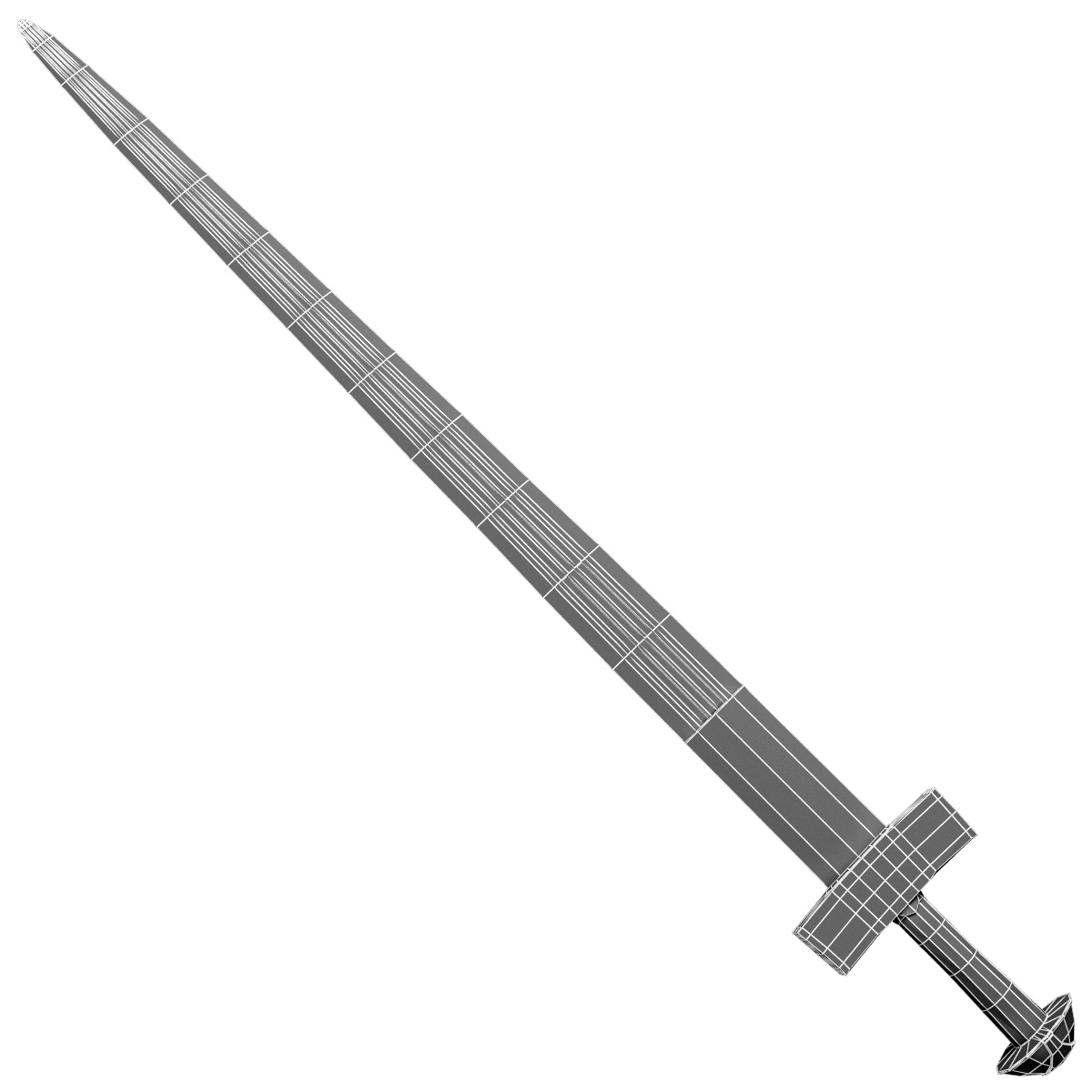 3d african swords model