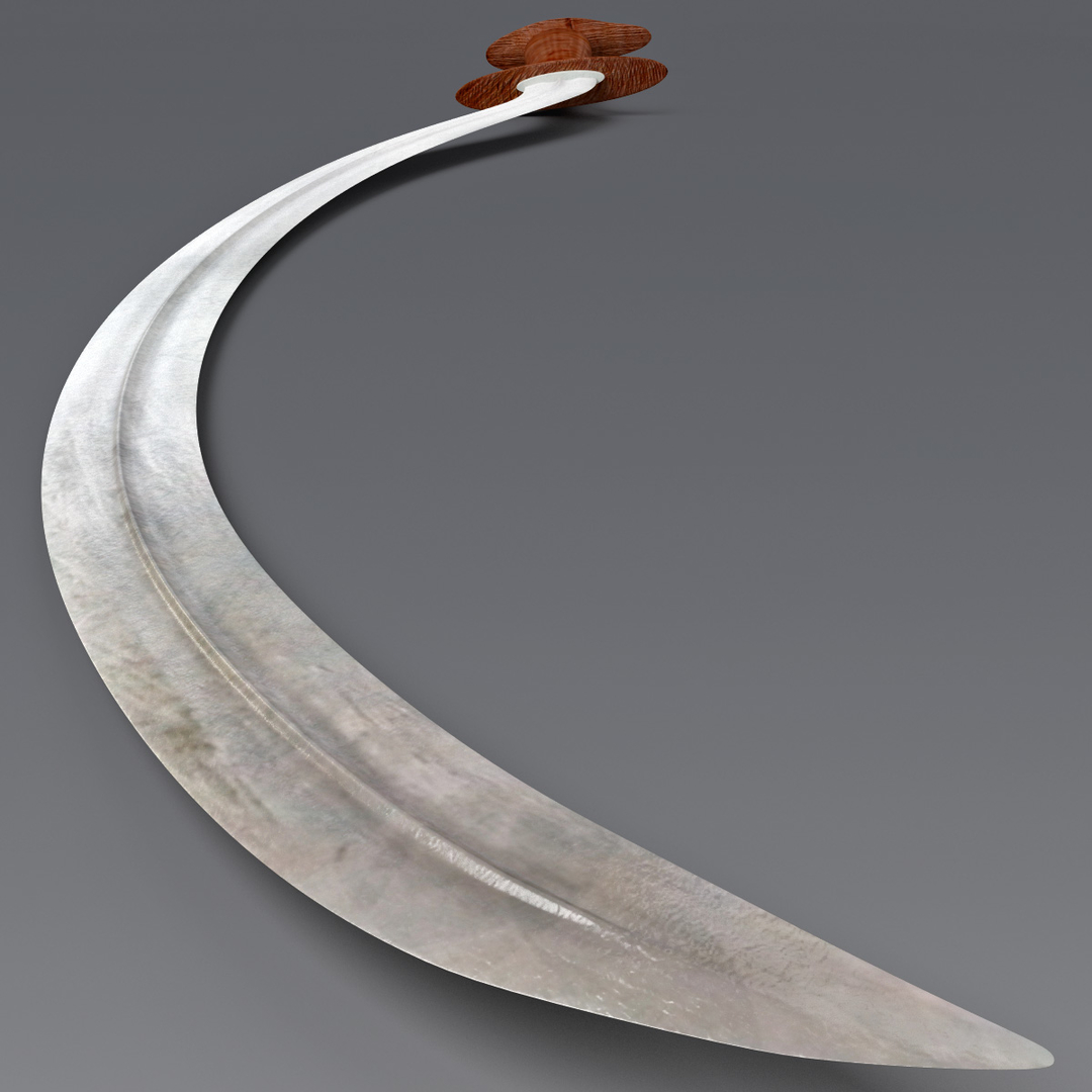 3d african swords model