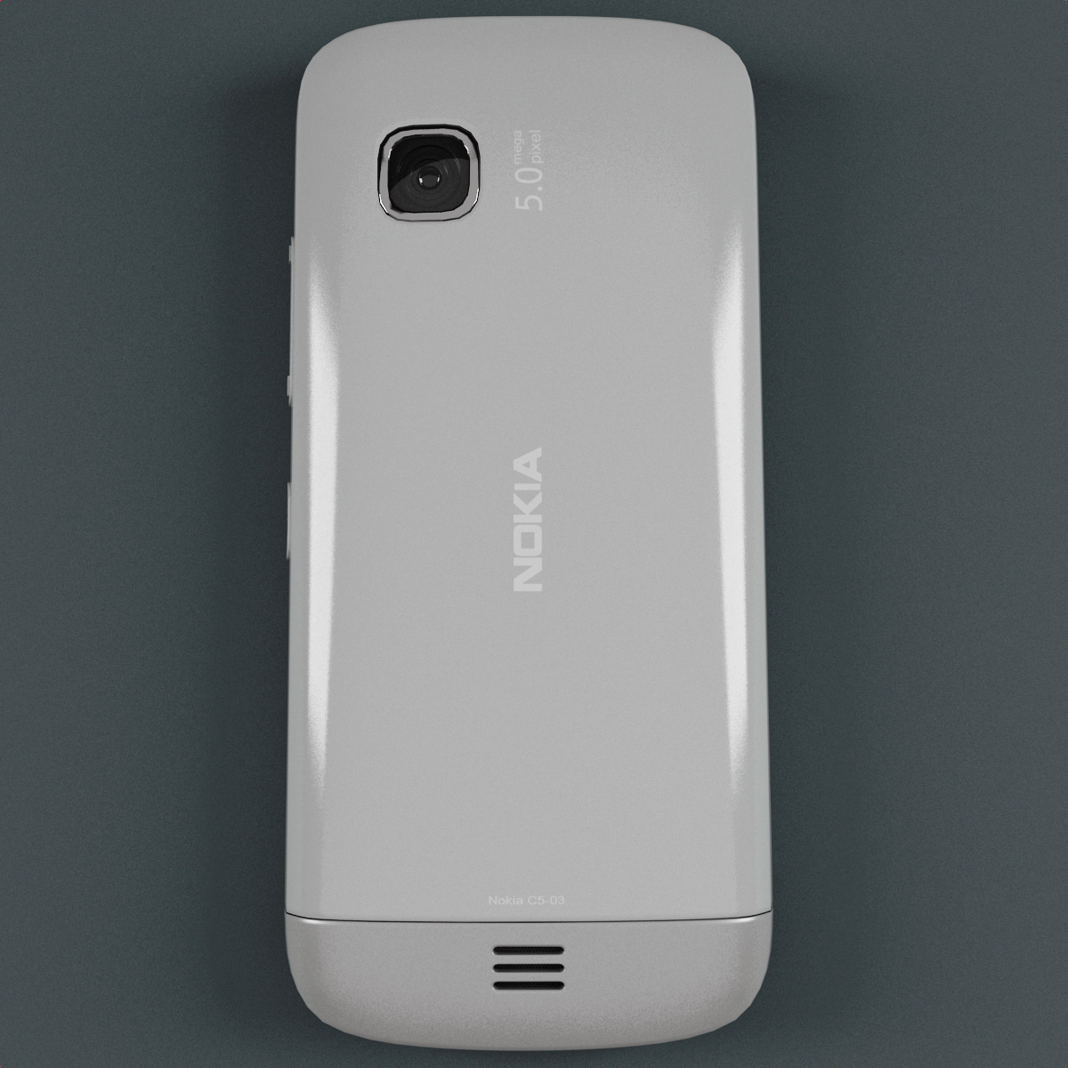 3d model nokia c5-03 white-grey