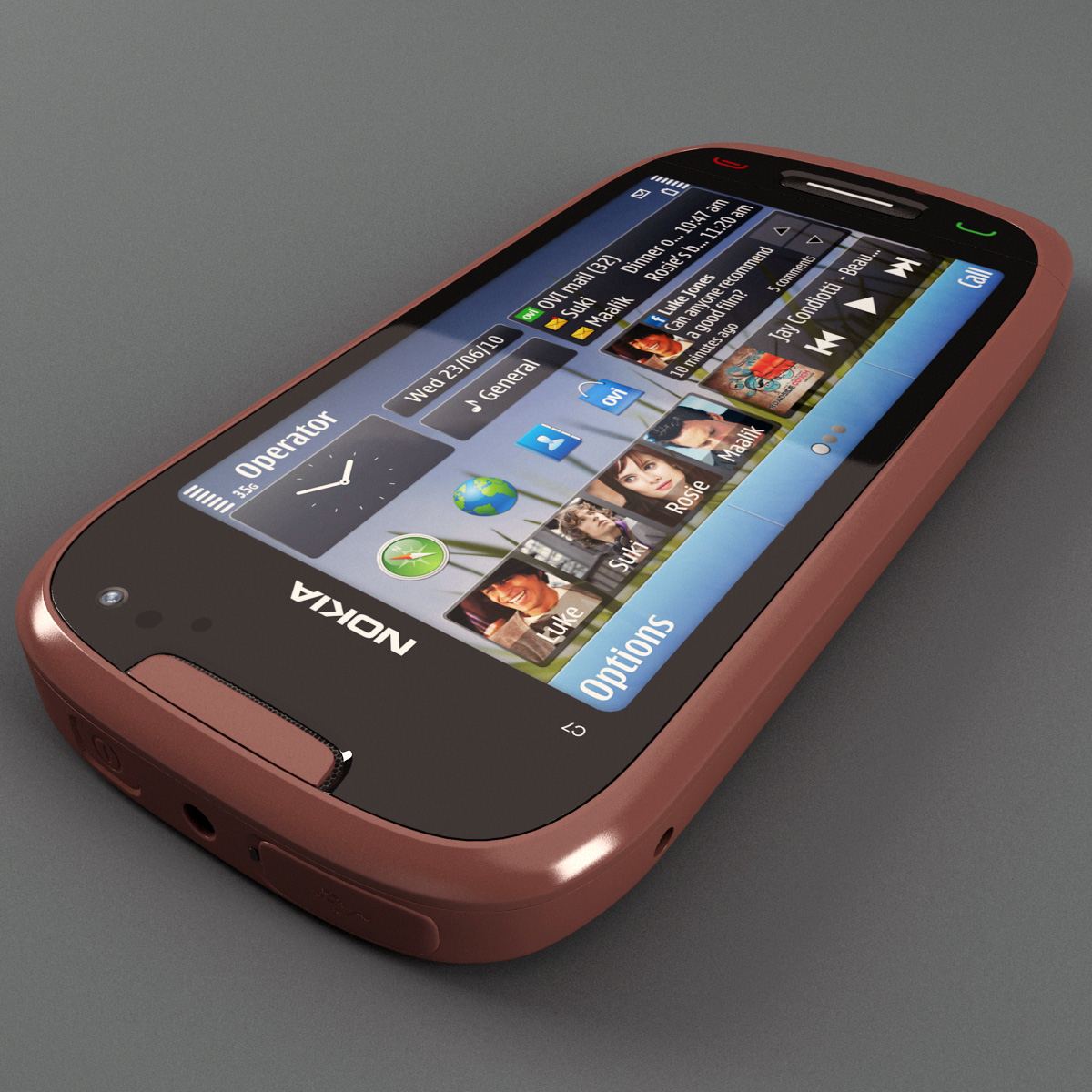 nokia c7 gold 3d model