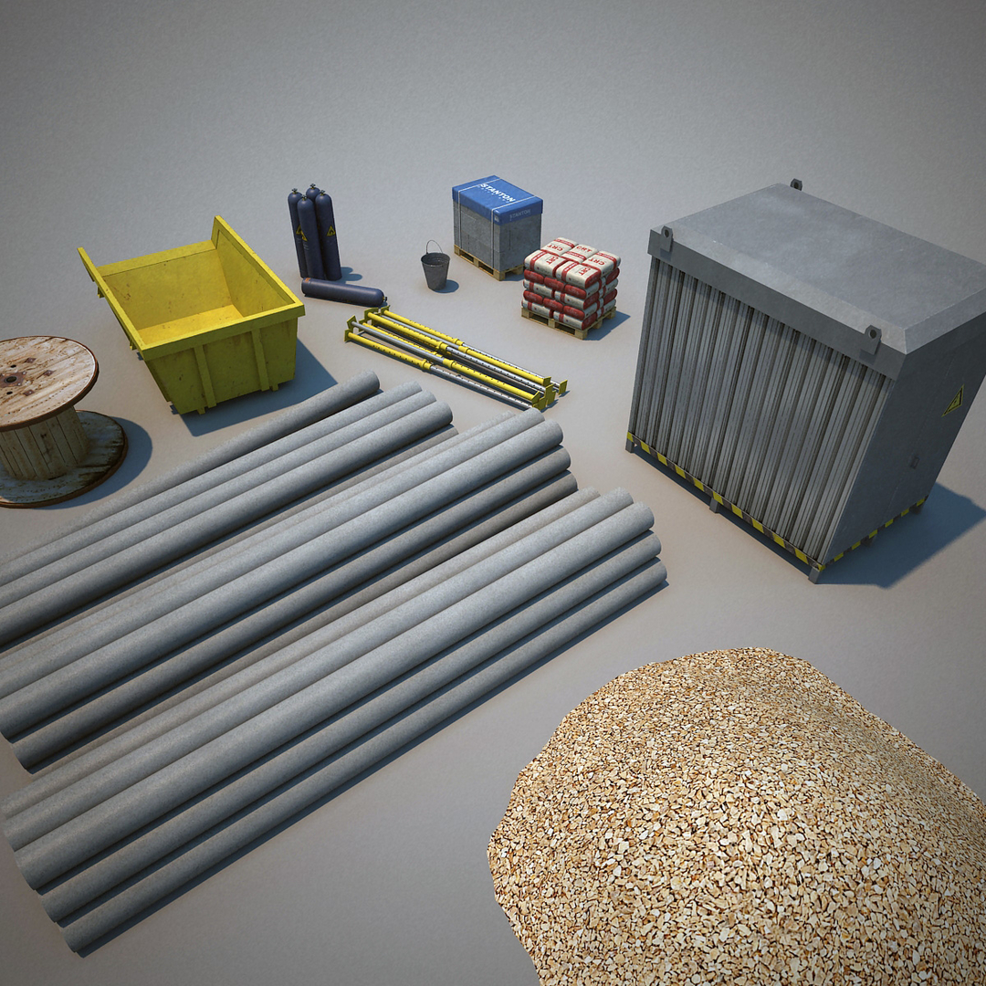 construction elements 3d model