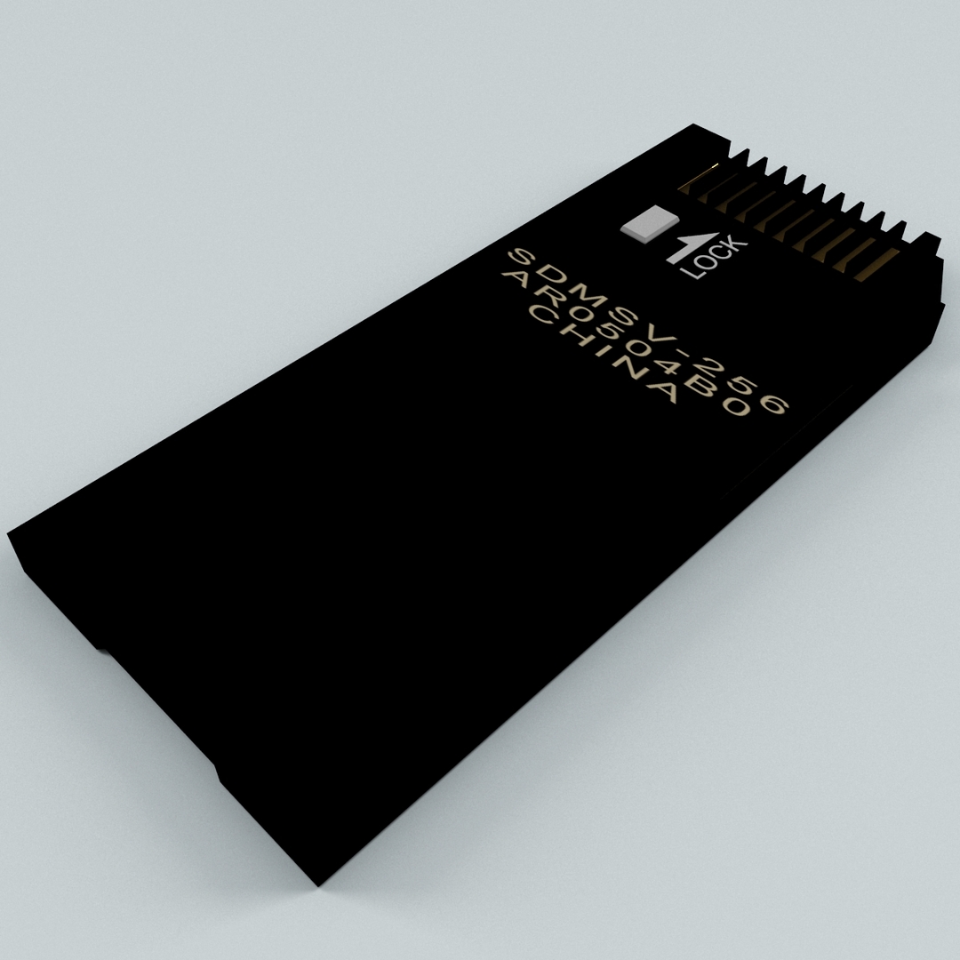 memory card ms pro 3d model