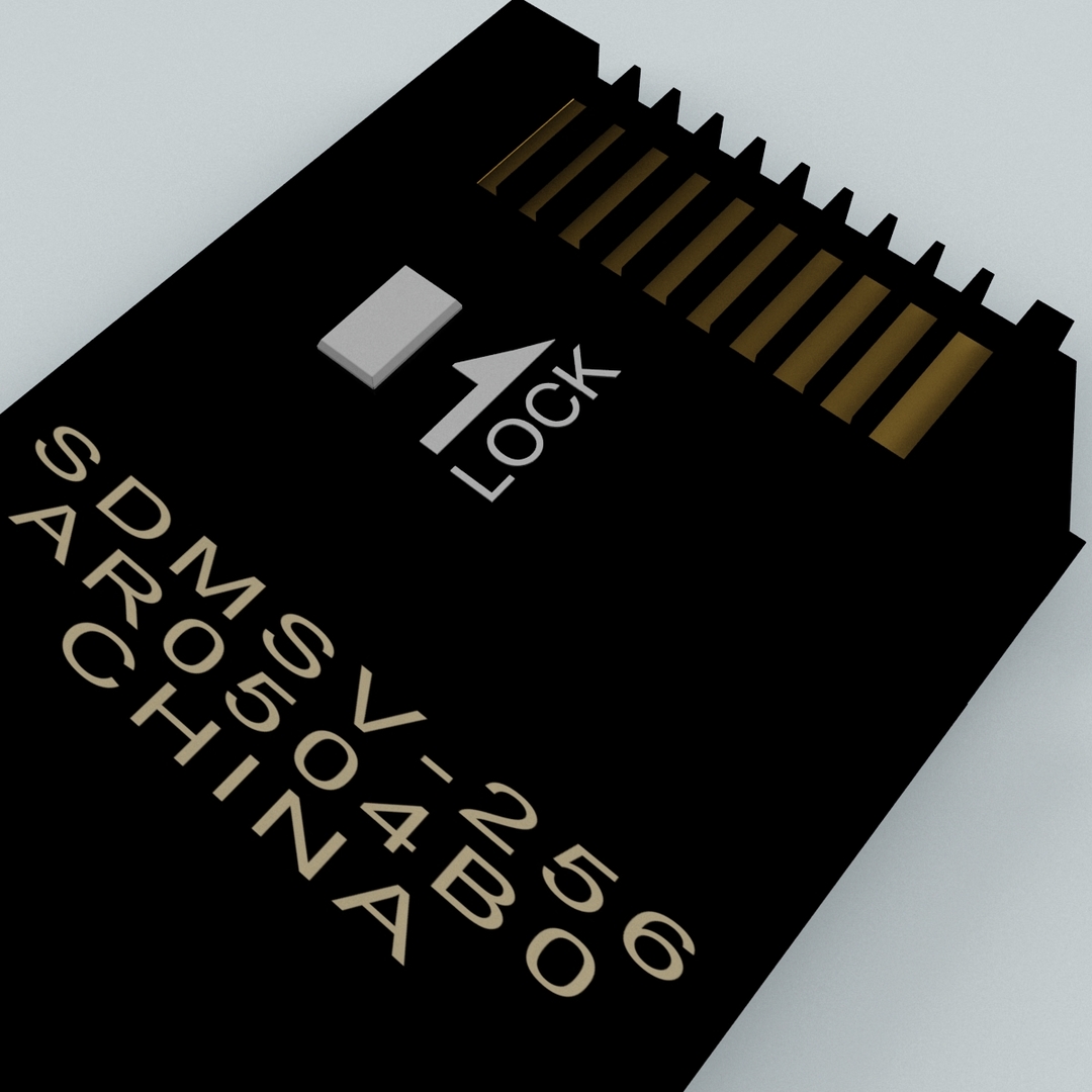 memory card ms pro 3d model