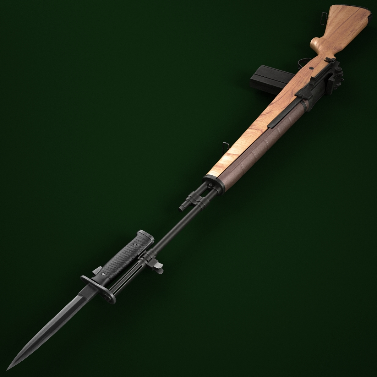 3d m14 rifle m6 bayonet