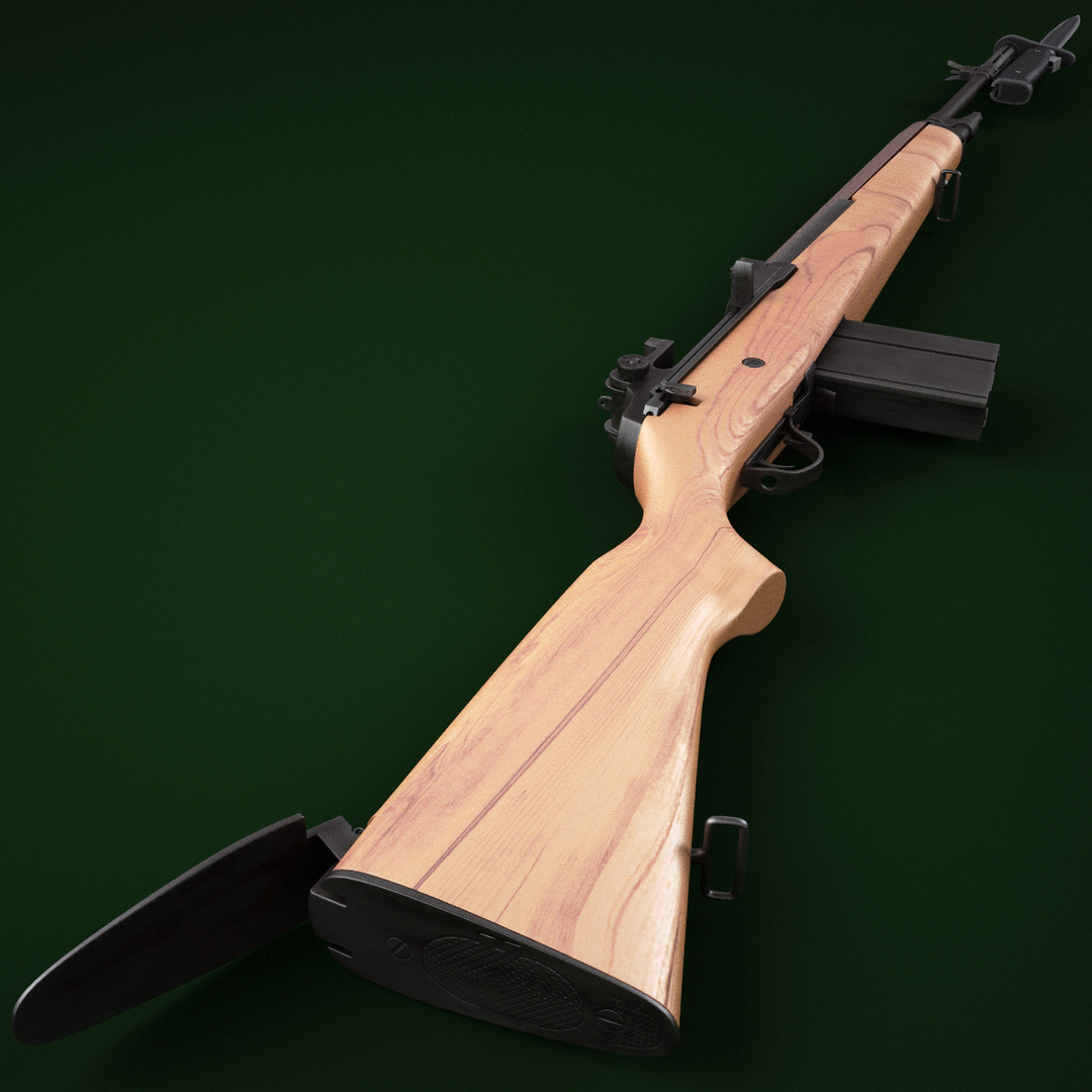 3d m14 rifle m6 bayonet