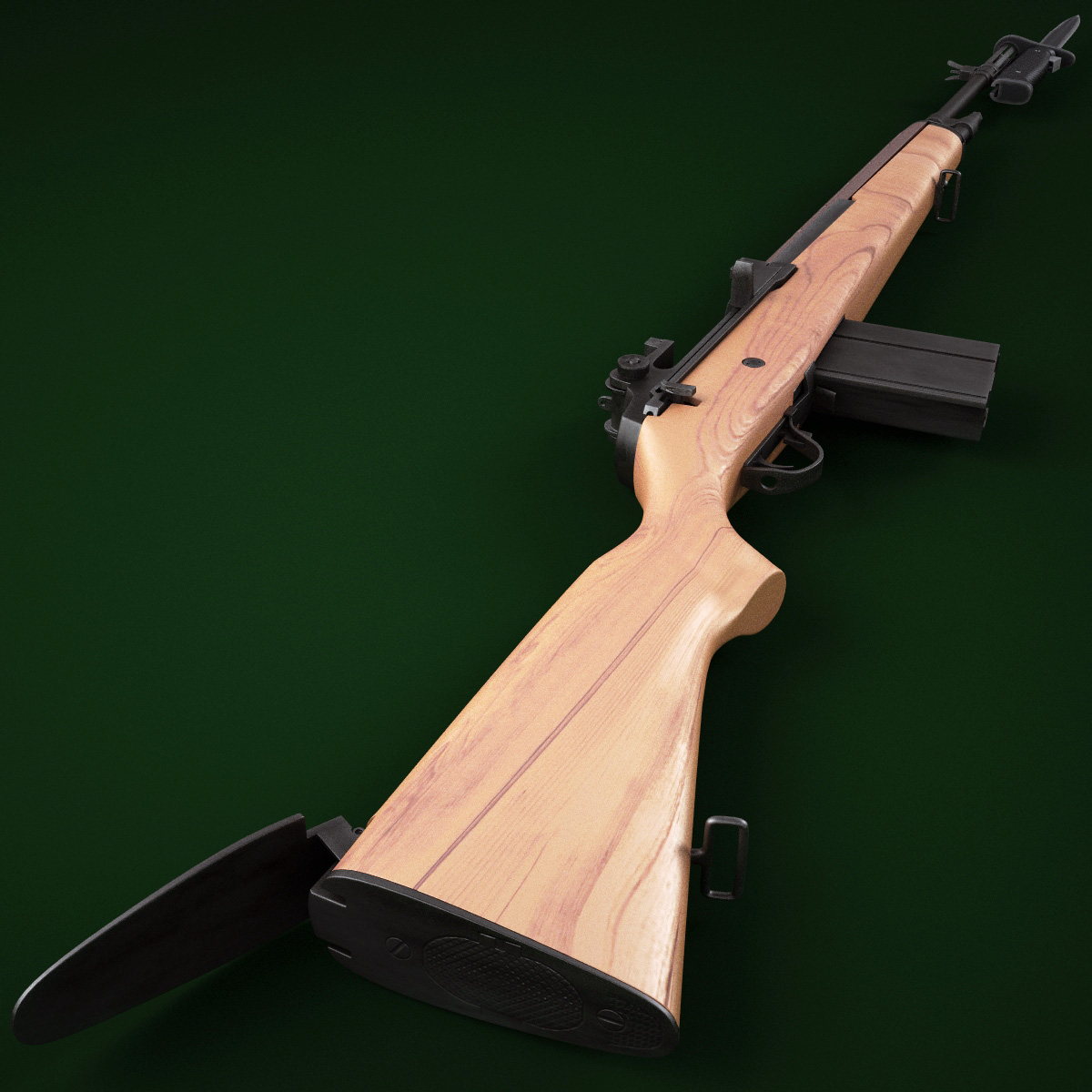 3d m14 rifle m6 bayonet