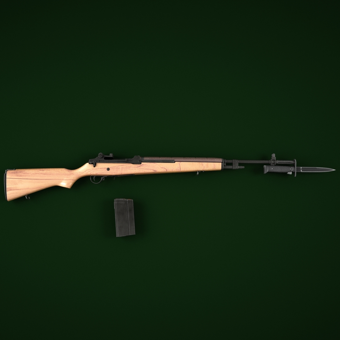 3d m14 rifle m6 bayonet