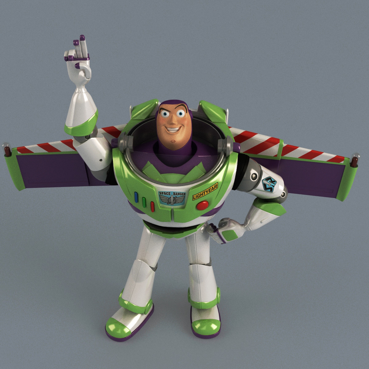 buzz lightyear pose 3 3d model