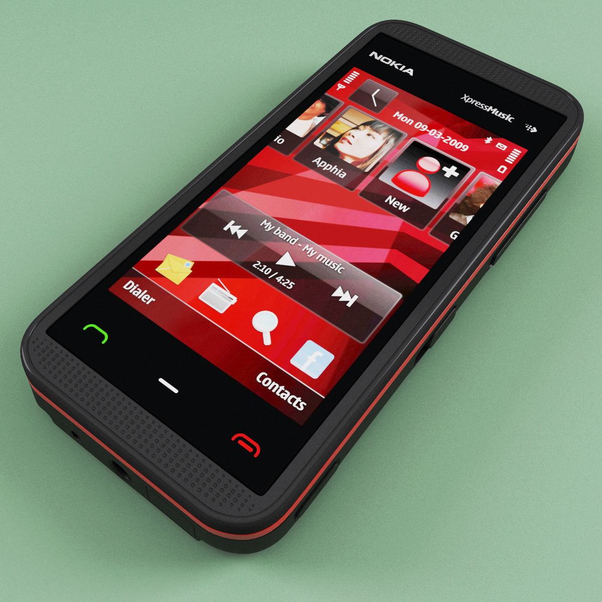 3d model nokia 5530 red