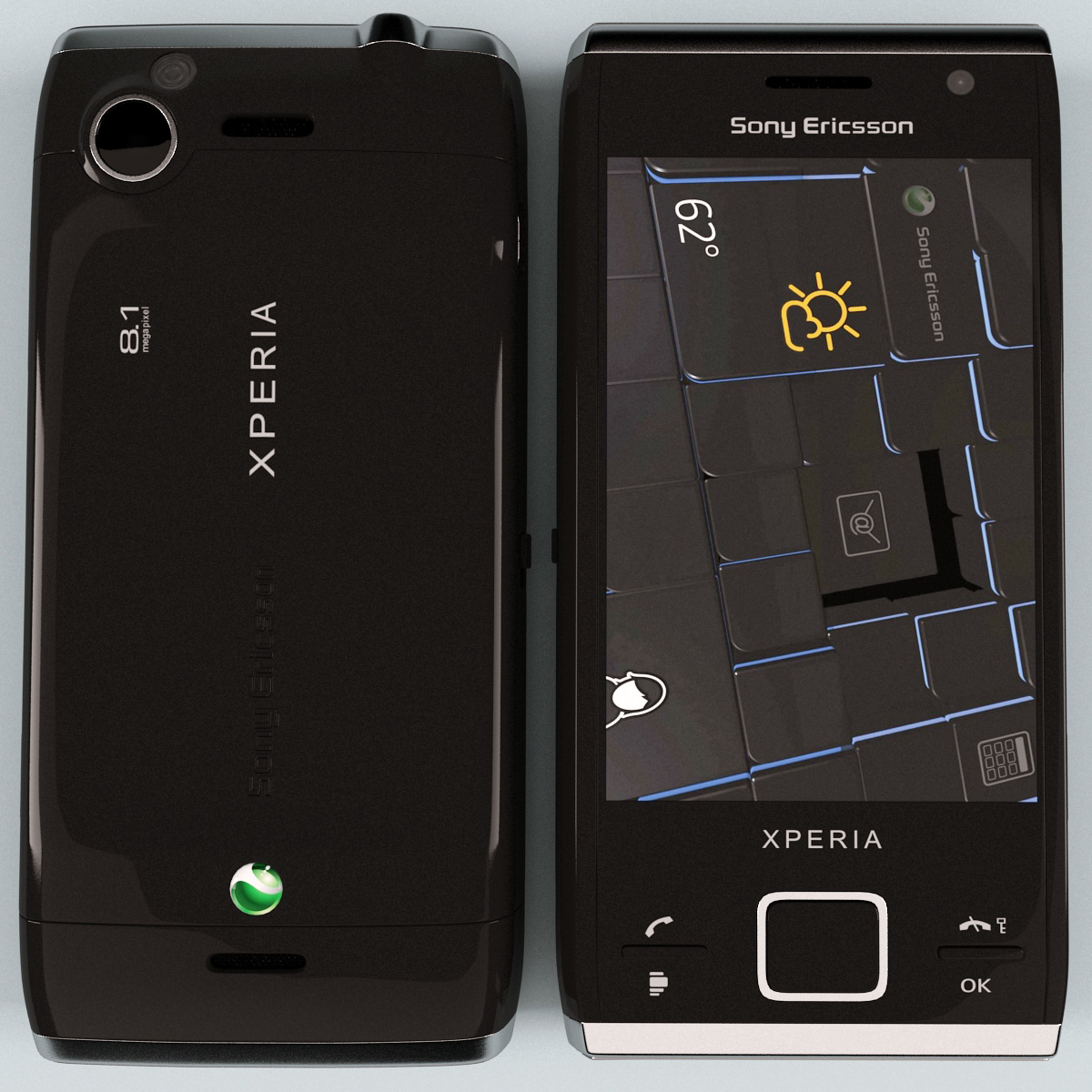 sony ericsson xperia x2a 3d obj
