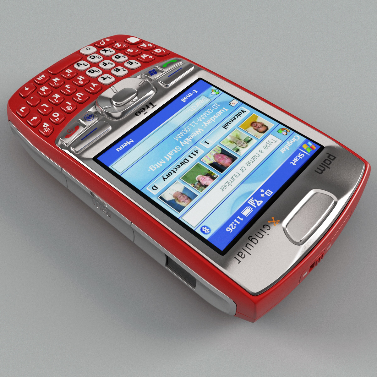 palm treo 750 red 3d model