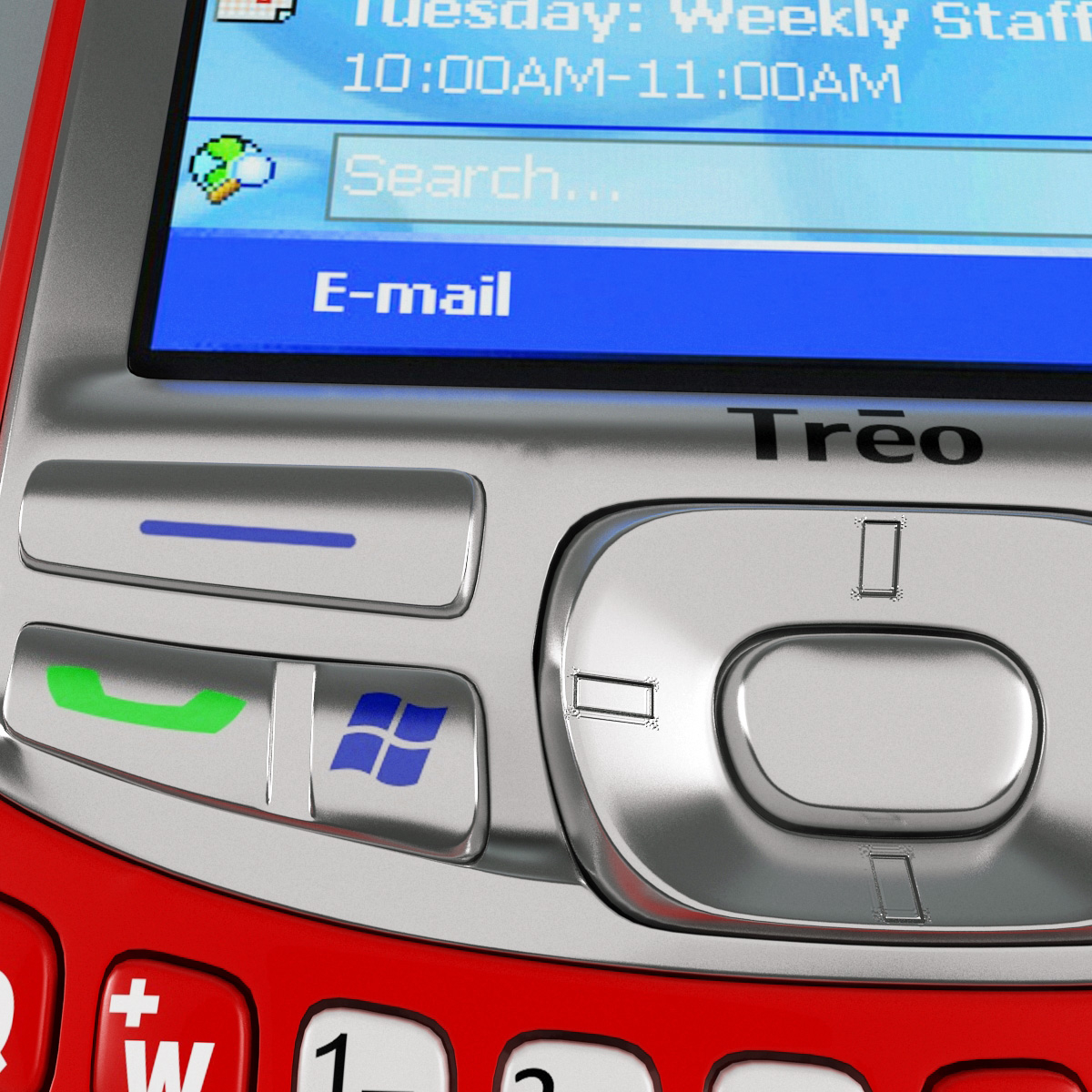 palm treo 750 red 3d model