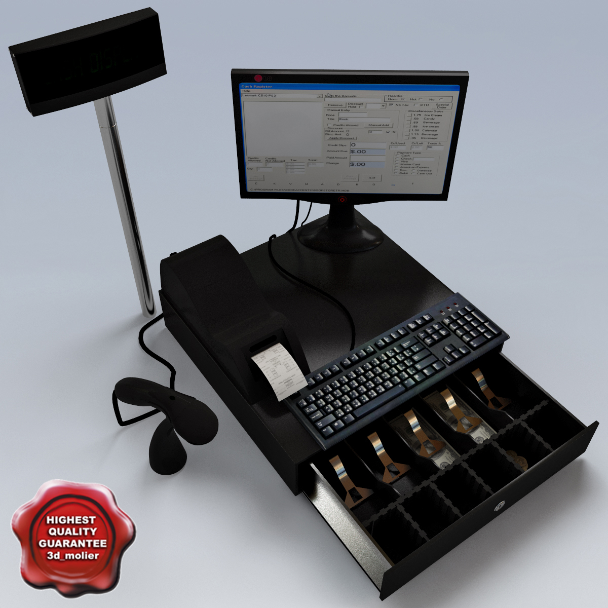 cash registers 3d 3ds