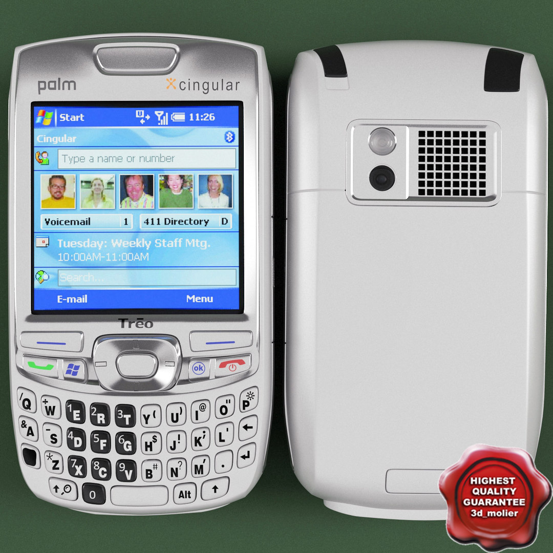 palm treo 750 white 3d model