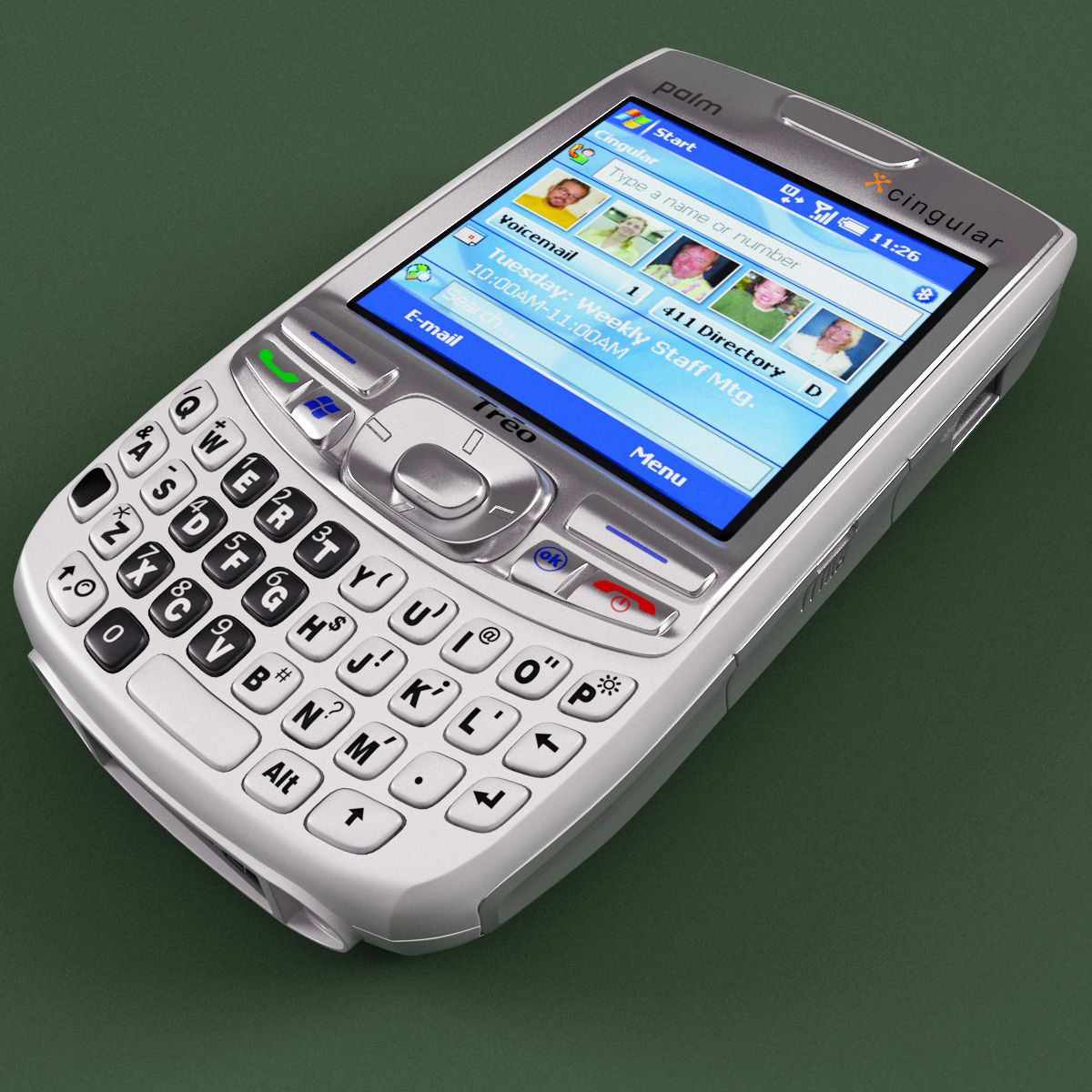 palm treo 750 white 3d model