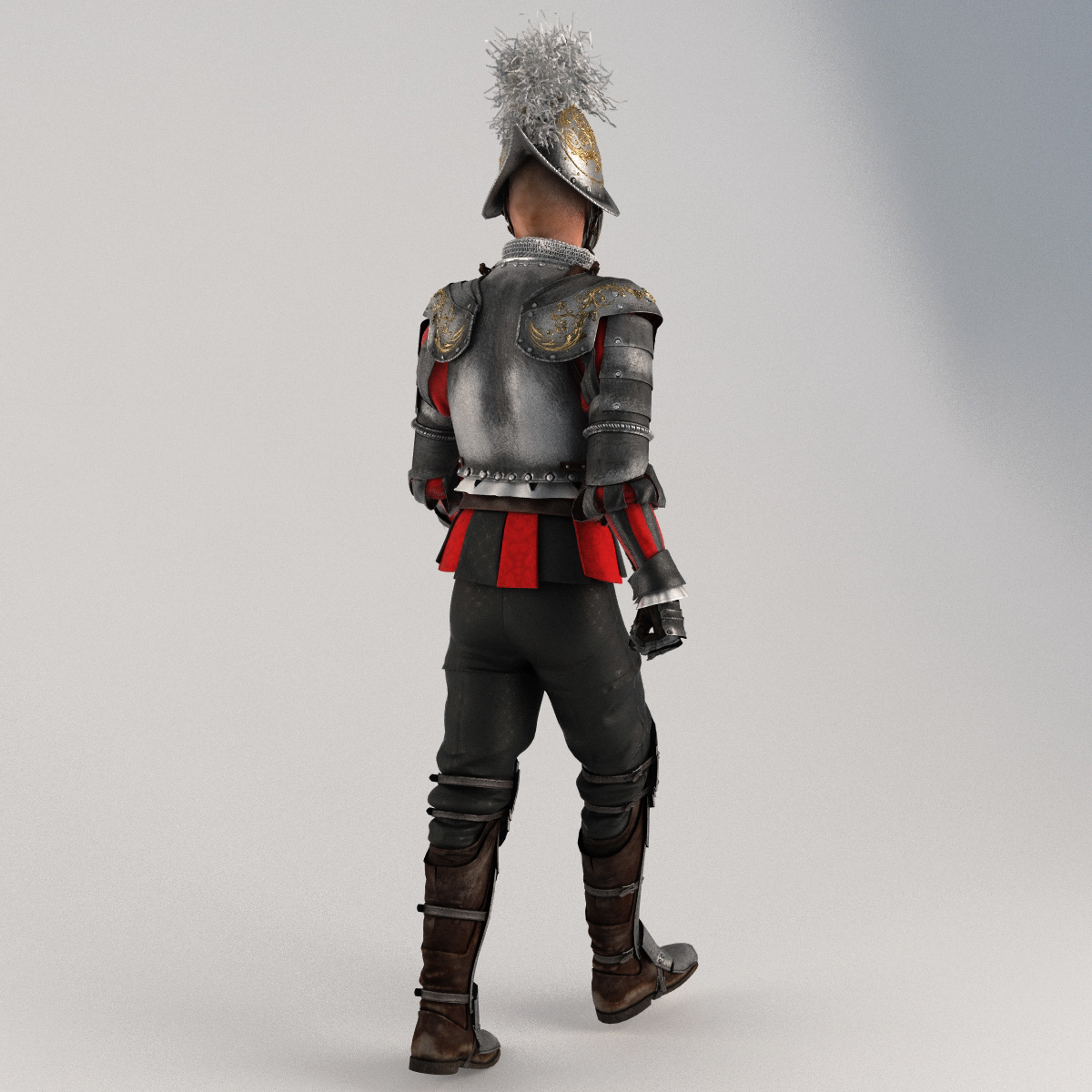 swiss guardsmen vatican knight 3d model