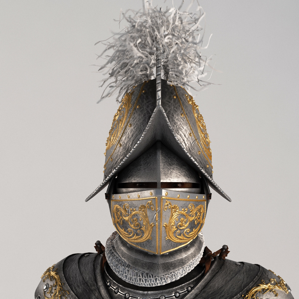 swiss guardsmen vatican knight 3d model