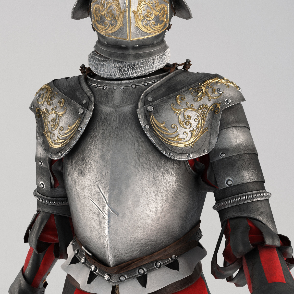 swiss guardsmen vatican knight 3d model