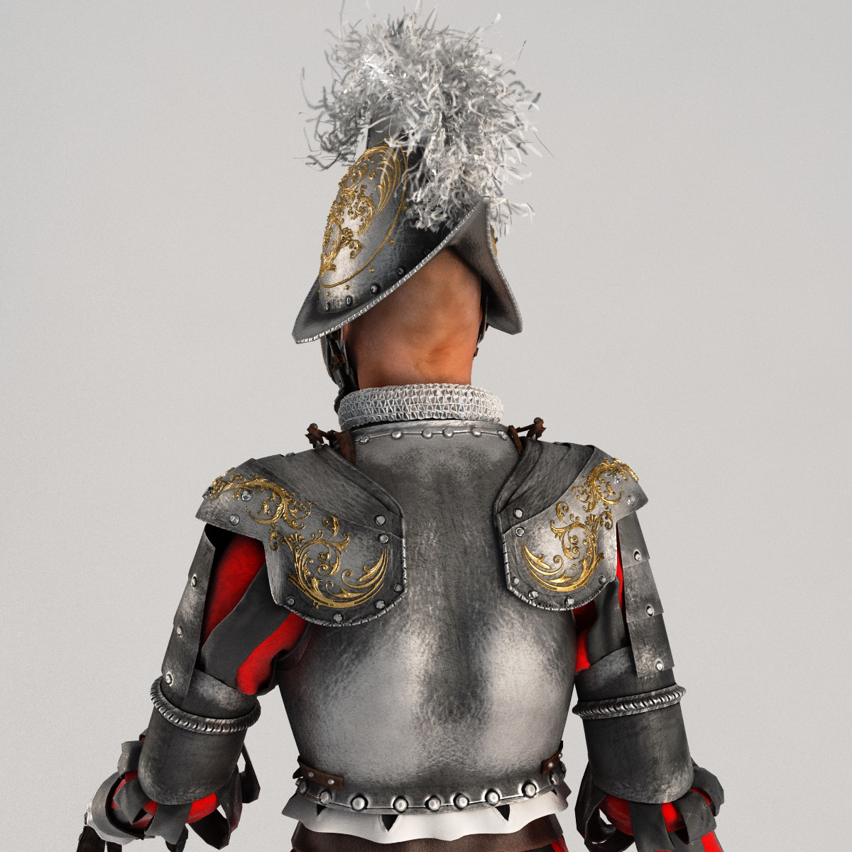 swiss guardsmen vatican knight 3d model