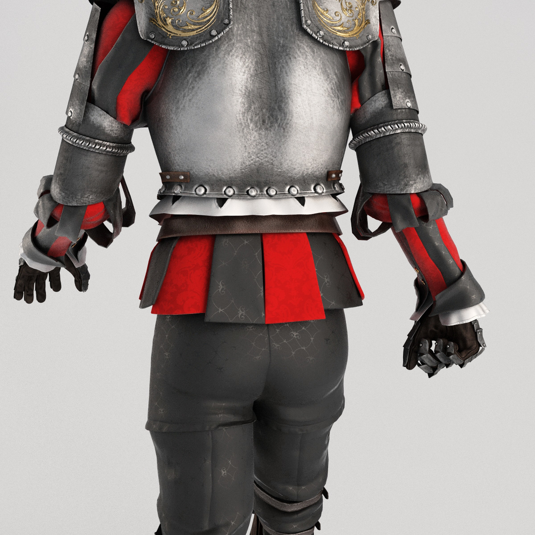 swiss guardsmen vatican knight 3d model