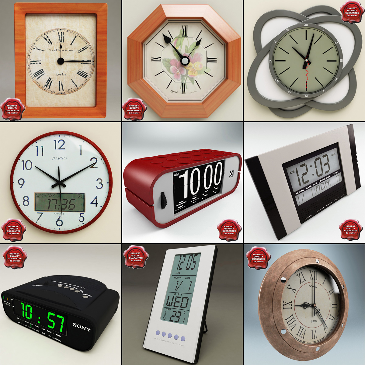 3d clocks v3 model
