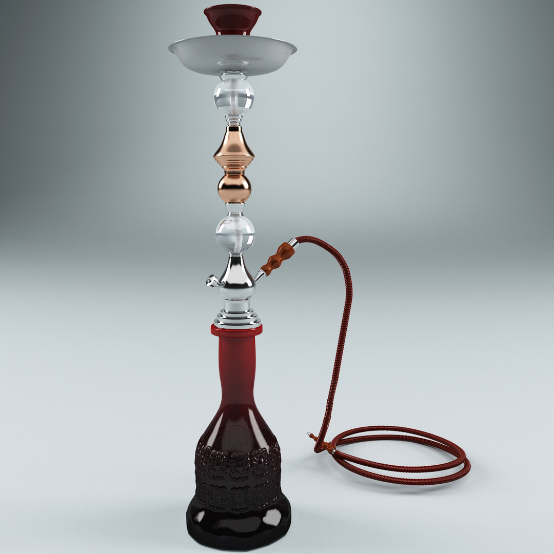 hookahs set modelled 3d max