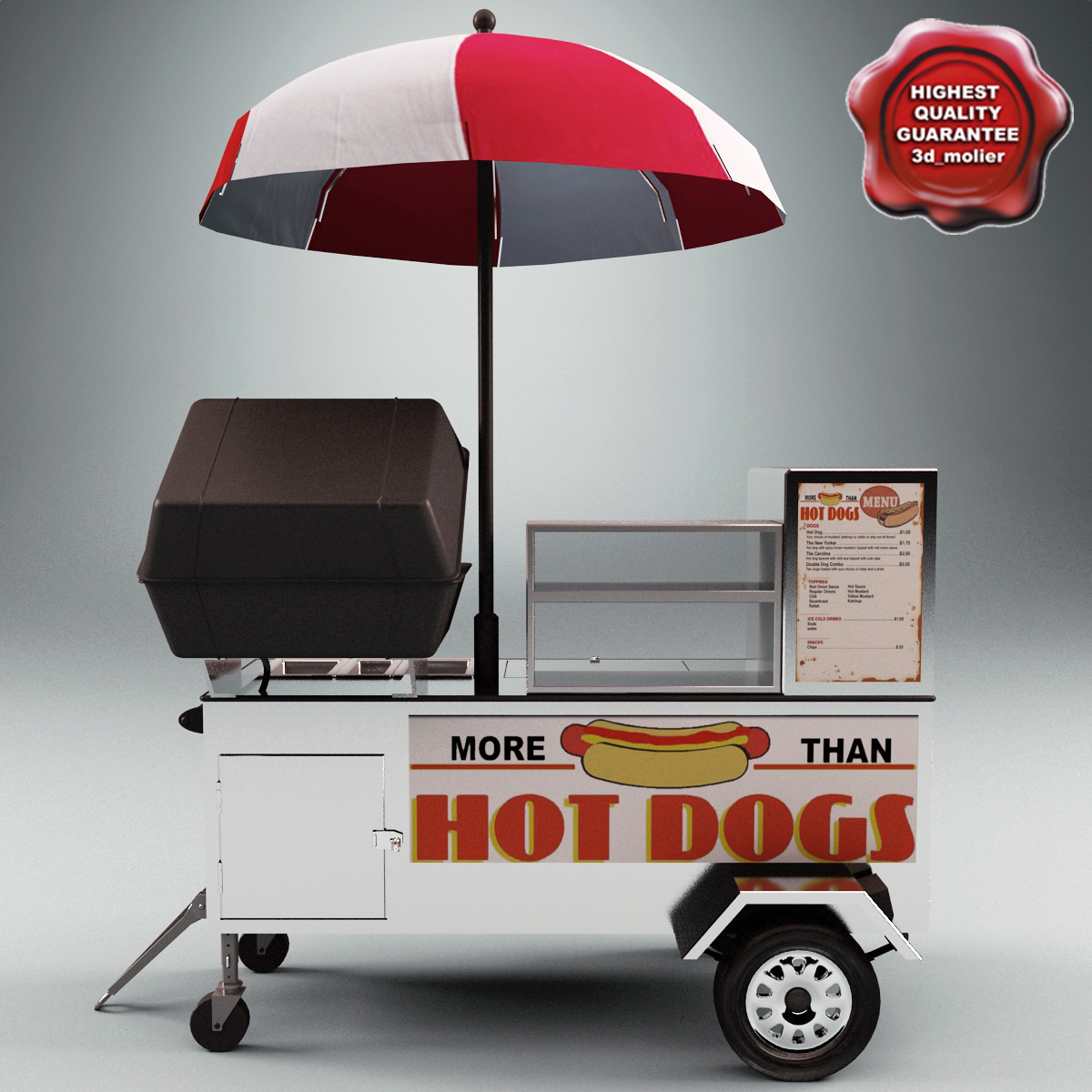 hot dog v2 3d model