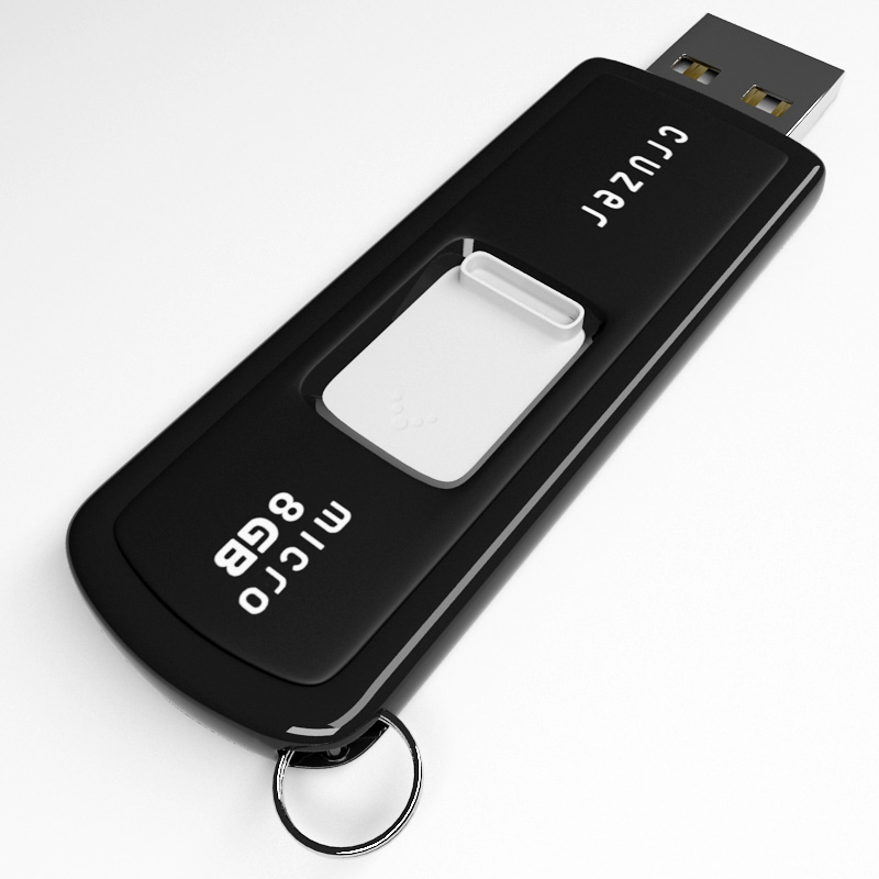 usb flash drives v1 3d model