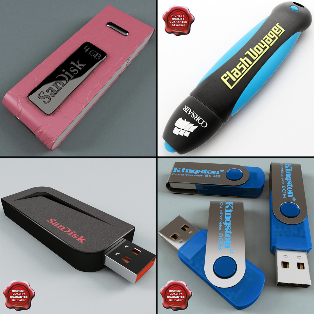 usb flash drives v2 3d 3ds