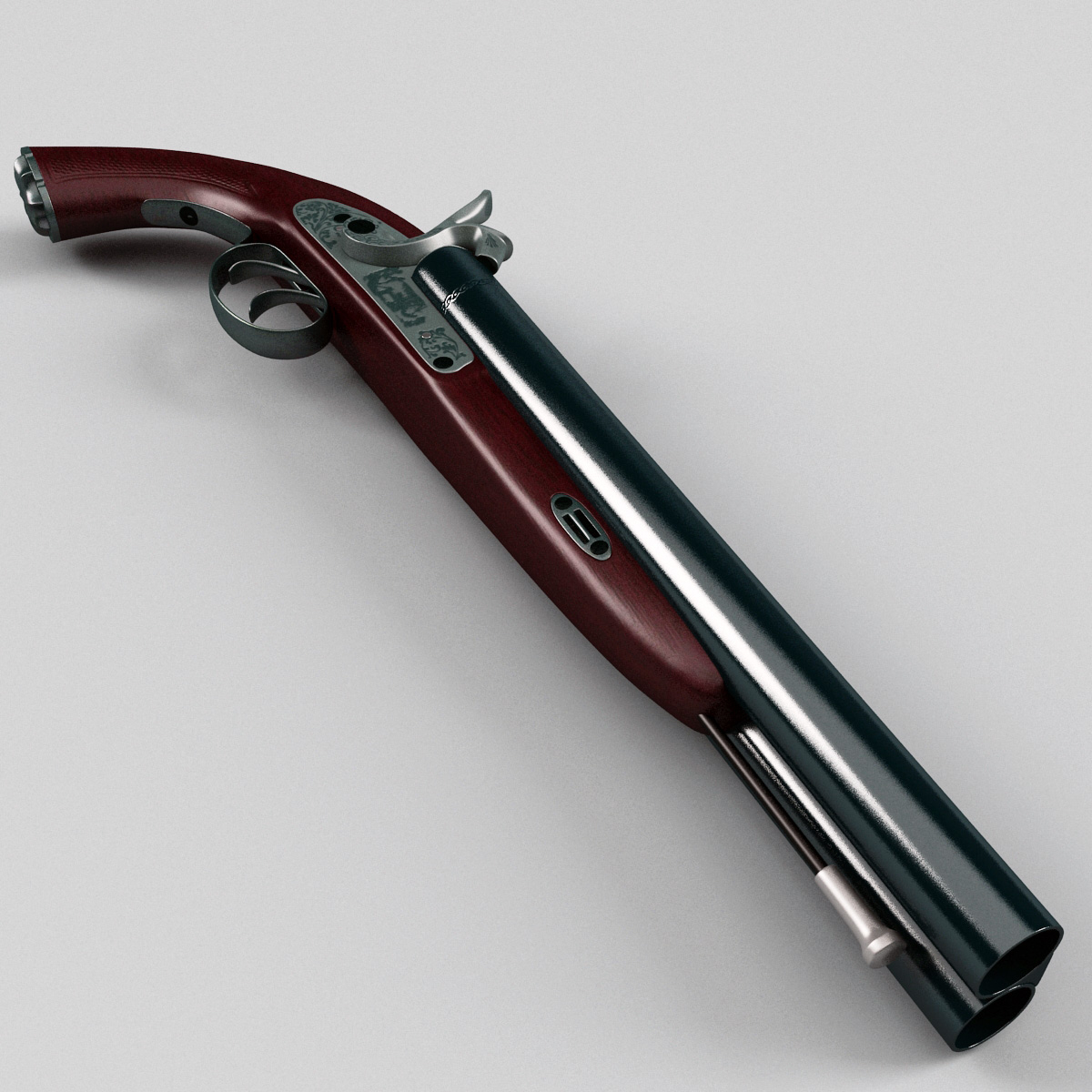 old musket pistols 3d 3ds