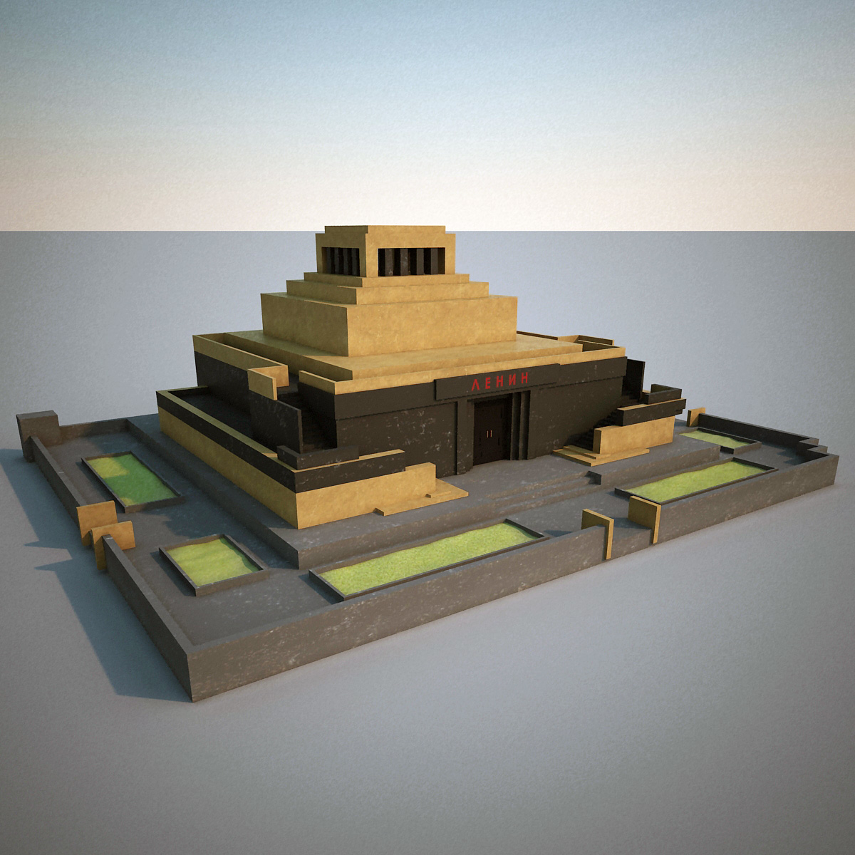 3d lenins mausoleum model