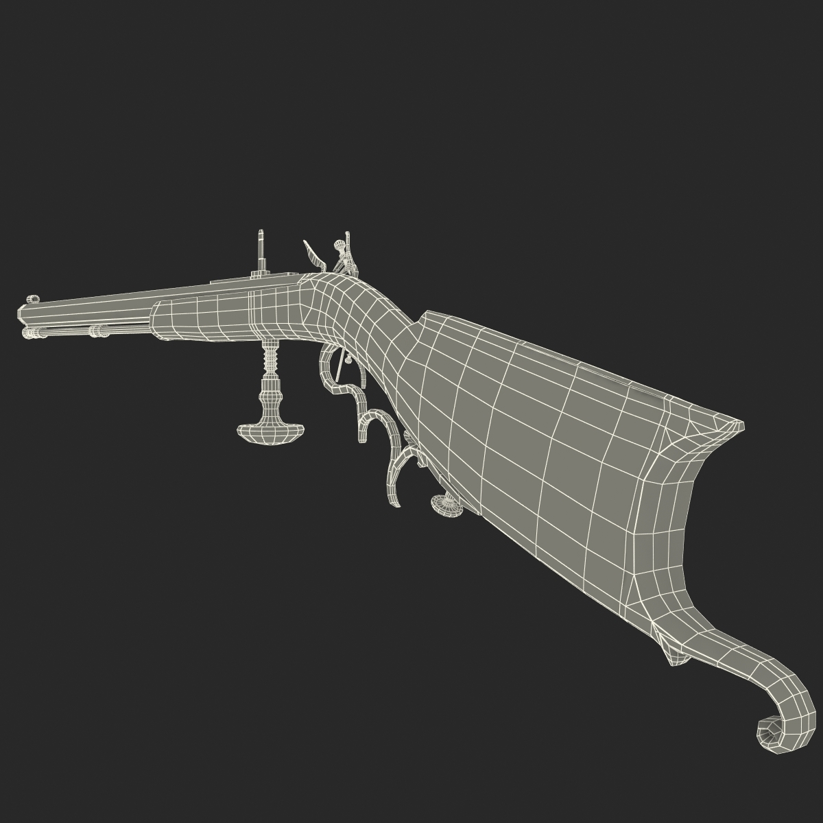3d old musket model