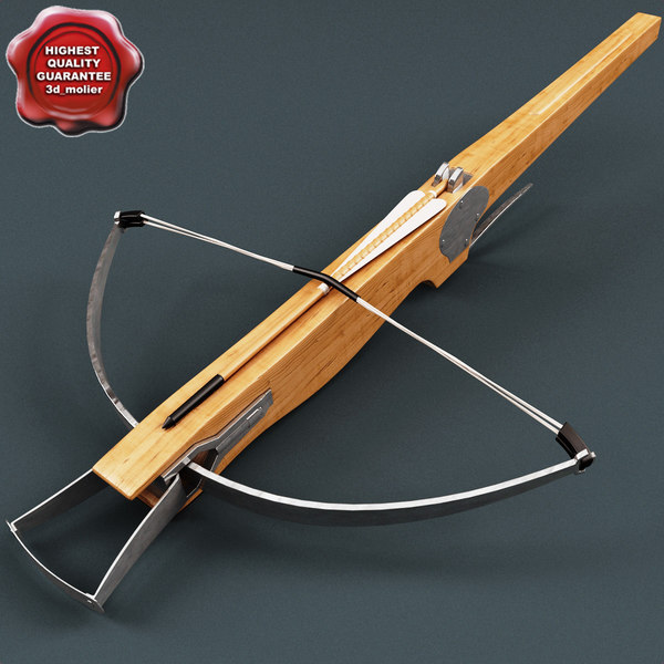 medieval crossbows bow 3d model