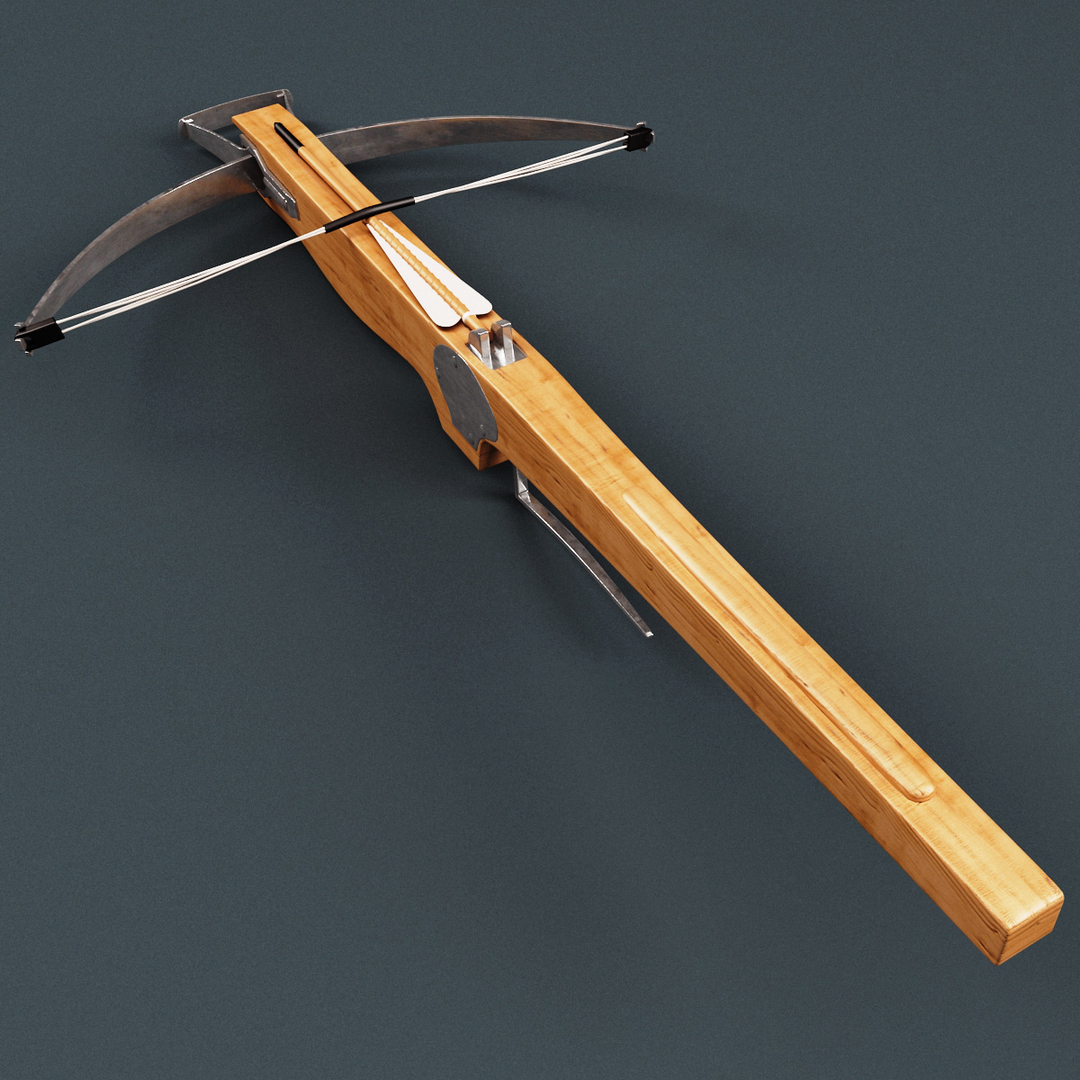 medieval crossbows bow 3d model