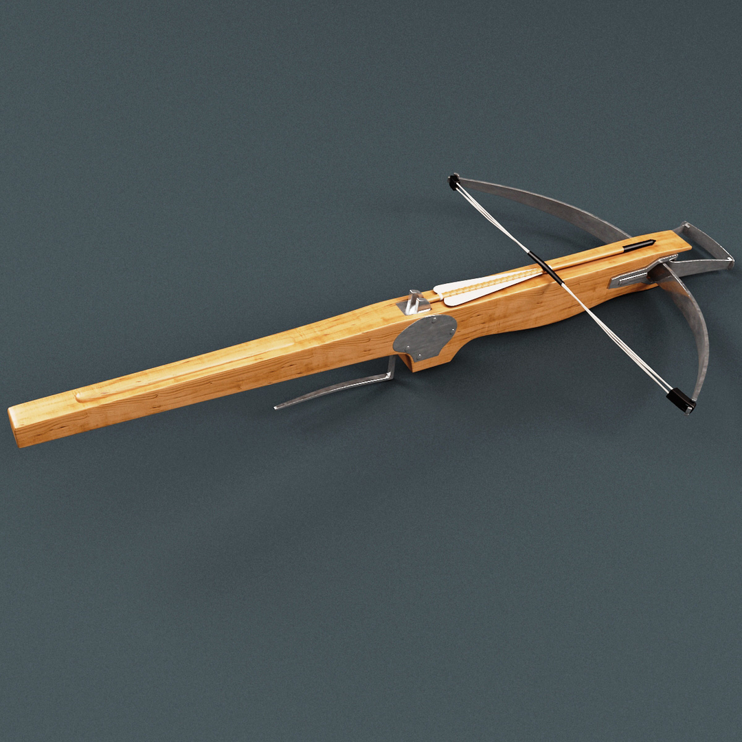 medieval crossbows bow 3d model