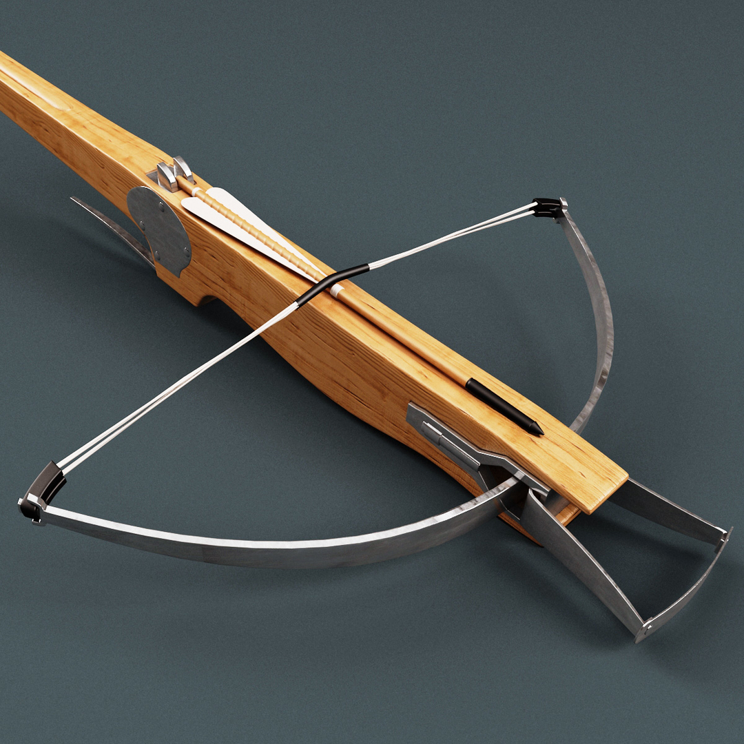 medieval crossbows bow 3d model